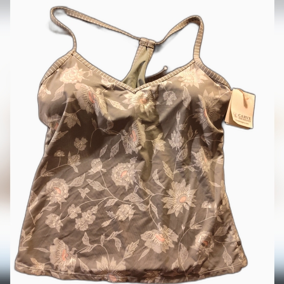 Carve Designs | Swim | Carve Design Green Floral Tank Swim Top Nwt ...